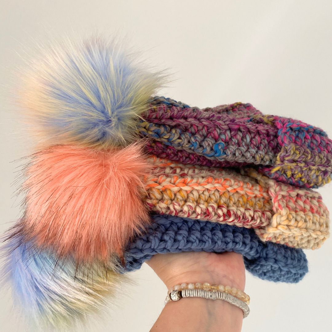 Make it yourself Crochet Kit Super chunky beanie hat kit (child to adu ...